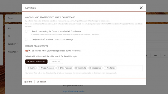 Integrated Secure Messaging :: SuiteDash :: White Label Client Portal Software, CRM, File ...