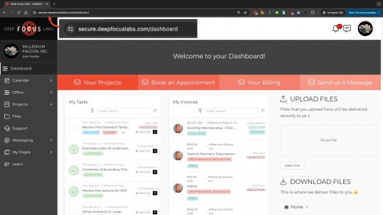 Secure Client Customer Portal Solution :: SuiteDash :: ONE Dashboard®